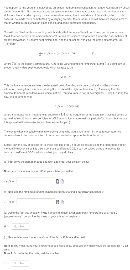 Solved You happen to find yourself employed as an expert | Chegg.com