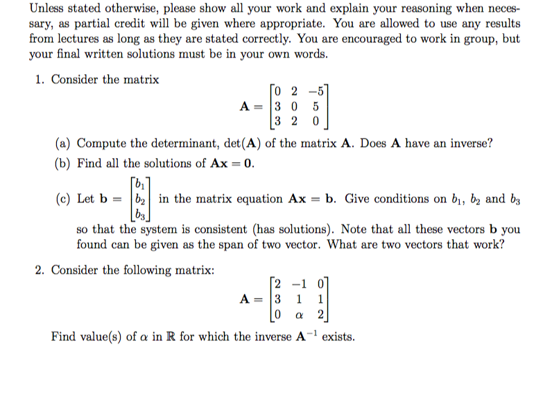 Solved Unless stated otherwise, please show all your work | Chegg.com