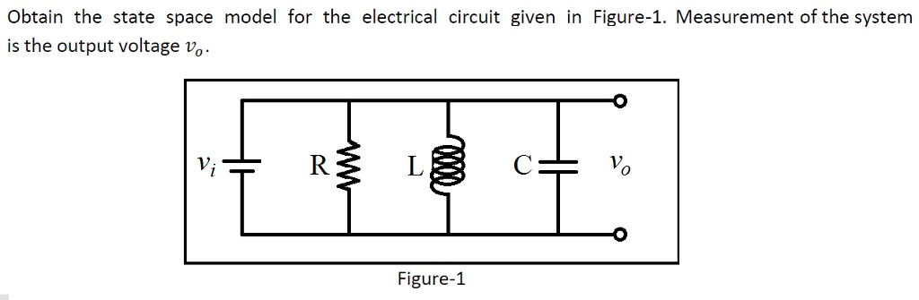 Solved Obtain The State Space Model For The Electrical