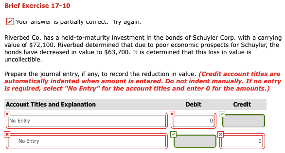 Solved Brief Exercise 17-10 Your answer is partially | Chegg.com