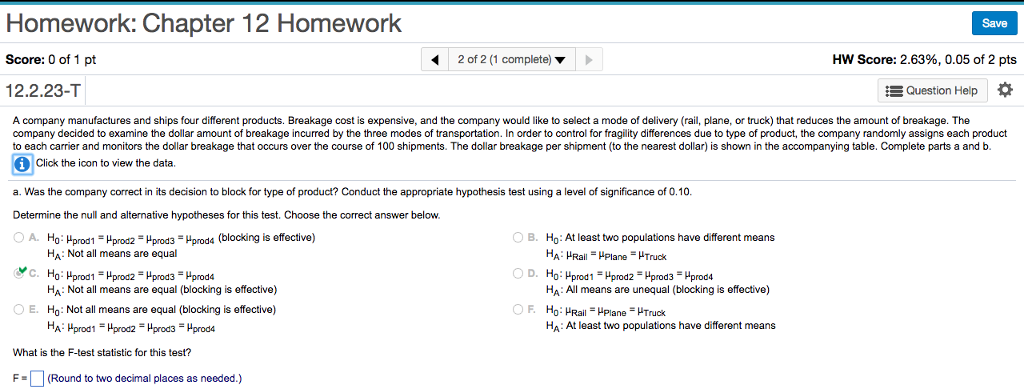 Solved Homework Chapter 12 Homework Save Score 0 Of 1 Pt 1