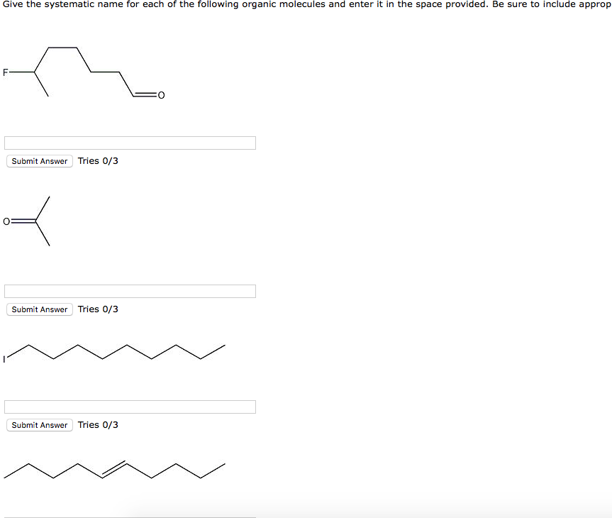 Solved Give the systematic name for each of the following | Chegg.com