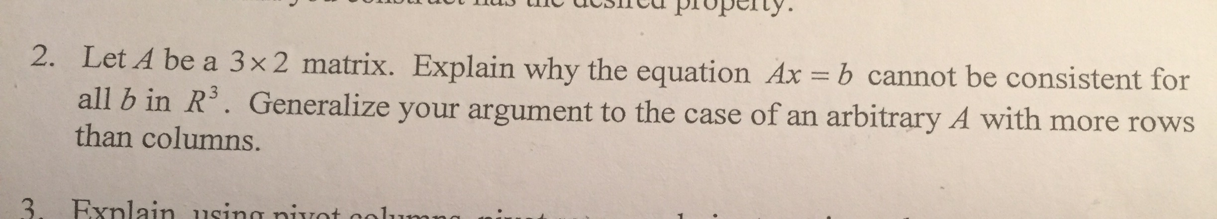 Solved Let A be a 3 Times 2 matrix. Explain why the equation | Chegg.com