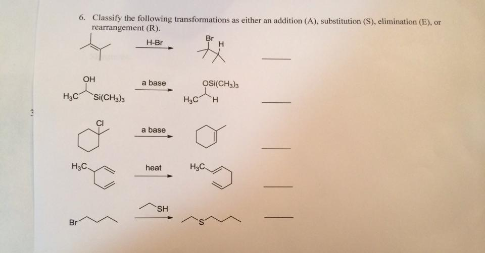 Solved Classify the following transformations as either an | Chegg.com