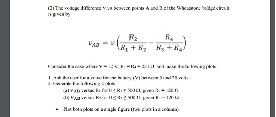 Solved The voltage difference V_AB between points A and B of | Chegg.com