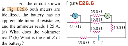 Solved For the circuit shown in Fig. E26.6 both meters are | Chegg.com