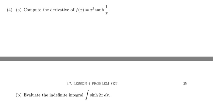 Solved Compute the derivative of f(x) = x^2 tanh 1/x. | Chegg.com