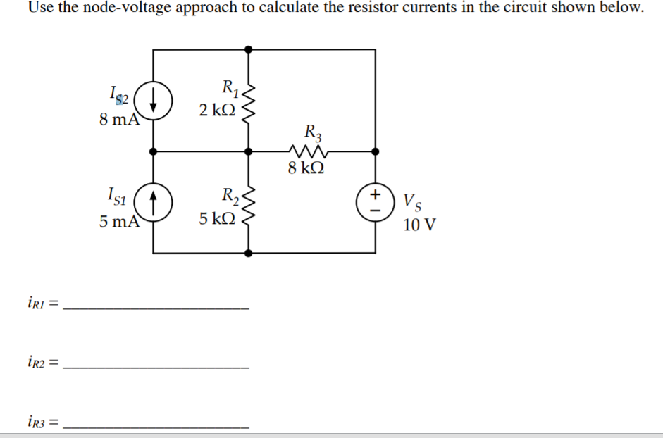 Solved Use the node-voltage approach to calculate the | Chegg.com