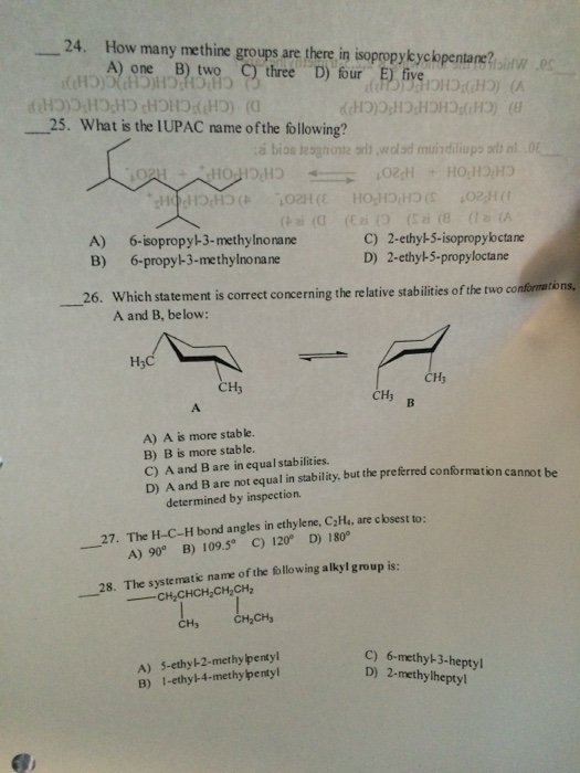 Solved How many methane groups are there in | Chegg.com