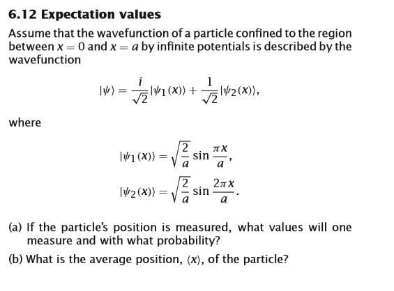 Solved 6 12 Expectation Values Assume That The Wavefunction