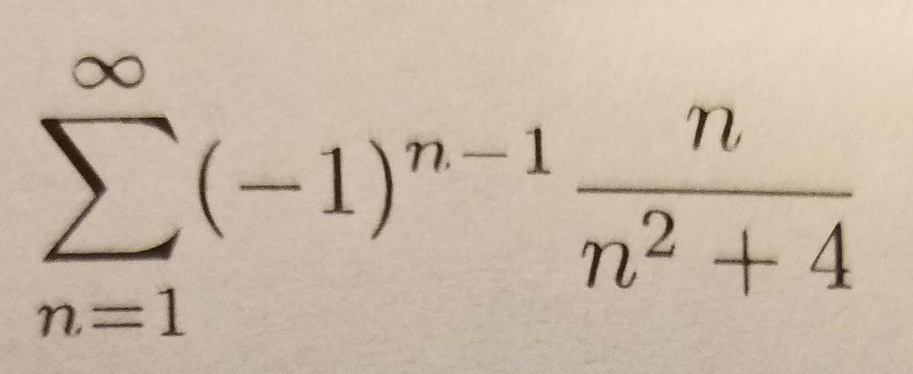Solved Determine whether the sequence (Converges Absolutely, | Chegg.com