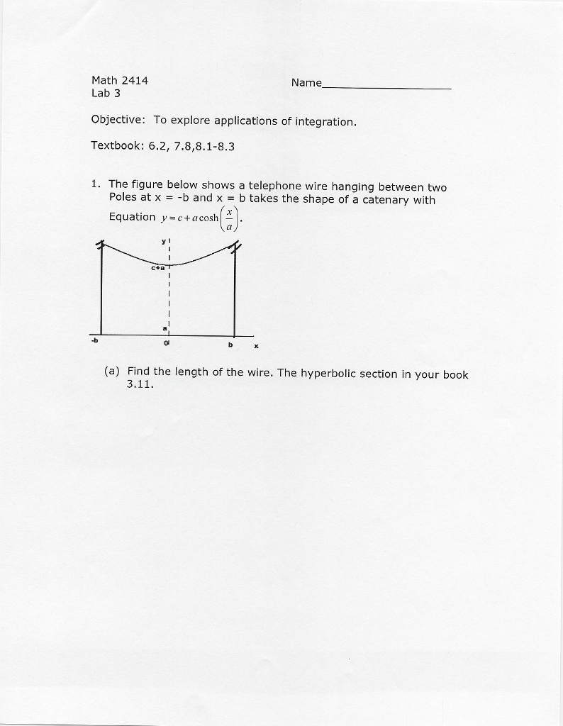 Solved Math 2414 Name Lab 3 Objective: To explore | Chegg.com