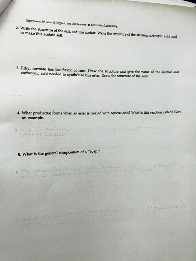 Solved grade 27 EXPERIMENT 27 Pre-Lab Questions 1. Write | Chegg.com