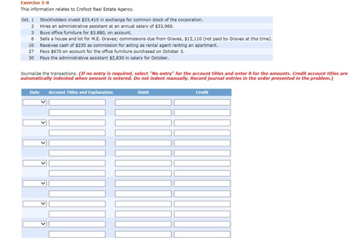 Solved Exercise 3-4 A tabular analysis of the transactions | Chegg.com