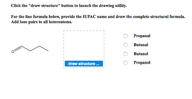Butanal Structural Formula