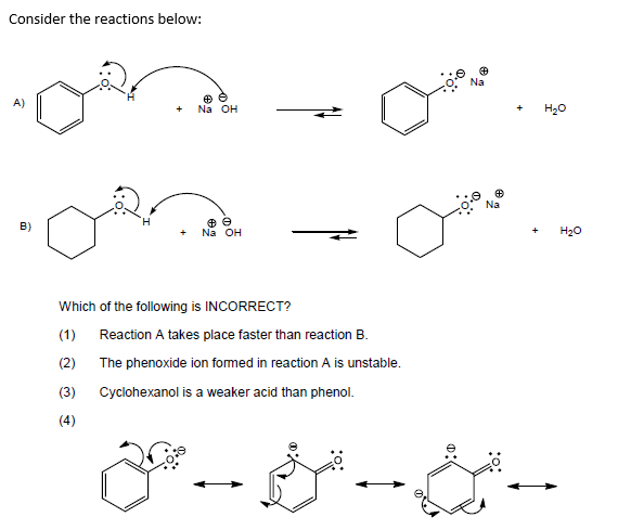 Solved Consider the reactions below: Which of the following | Chegg.com