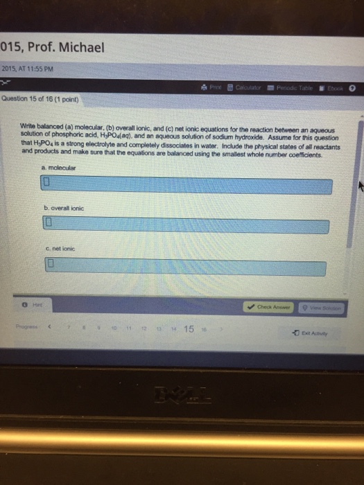 Solved Write balanced (a) molecular, (b) overall ionic, and | Chegg.com Solved Write balanced (a) molecular, (b) overall ionic, and | Chegg.com