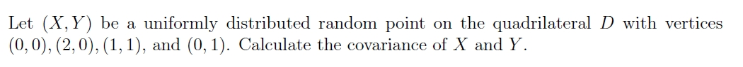Solved Let (X, Y) be a uniformly distributed random point on | Chegg.com
