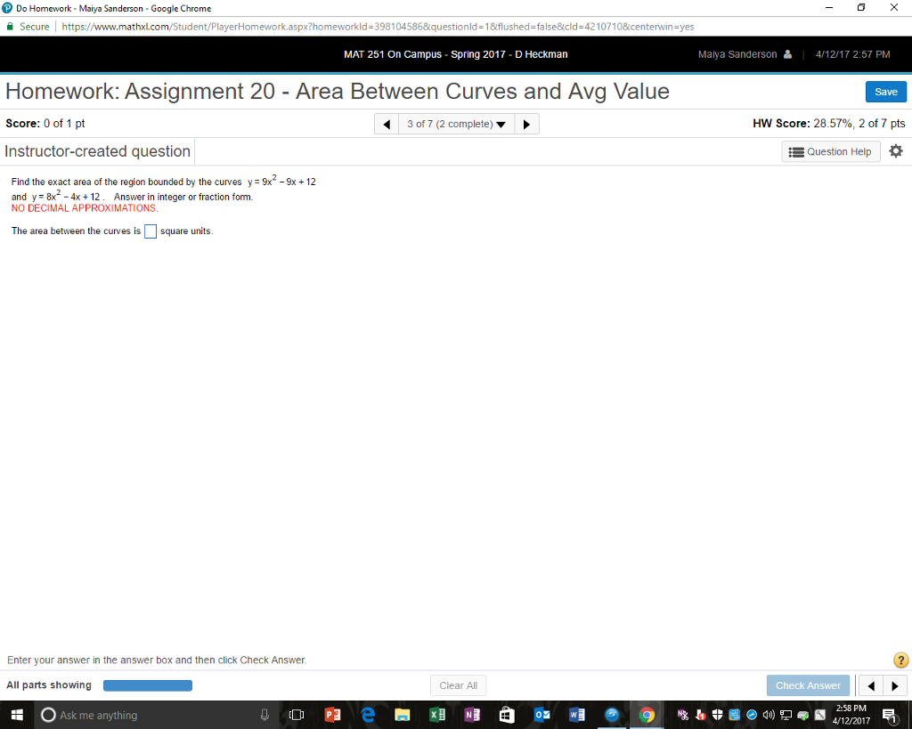 Solved Do Homework -Maiya sanderson Google Chrome | Chegg.com
