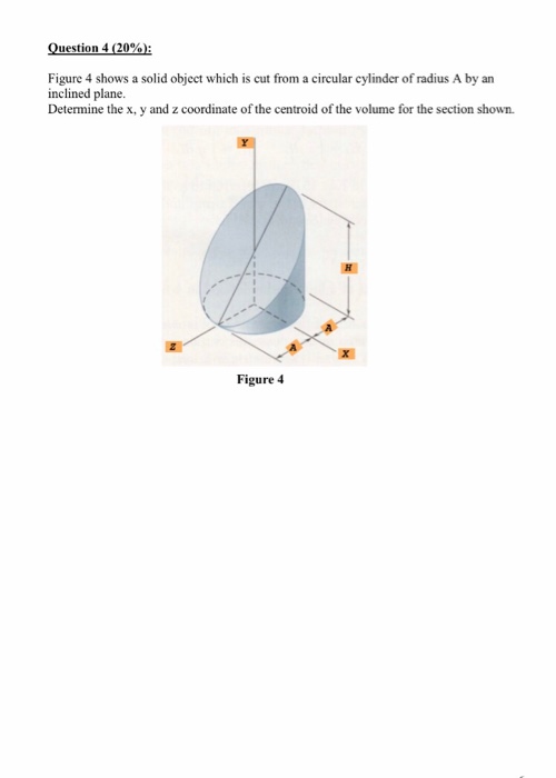 Figure 4 shows a solid object which is cut from a | Chegg.com