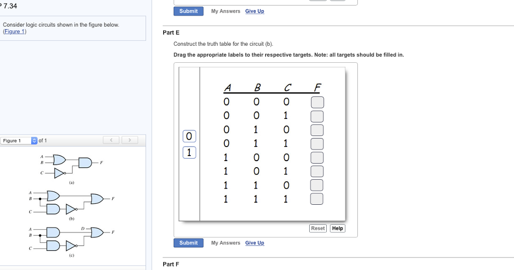 Solved P 7.34 Part A Consider logic circuits shown in the | Chegg.com