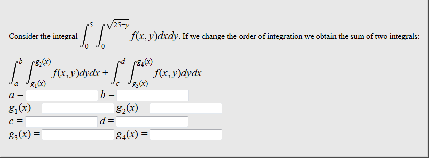Solved Consider the integral f(x,y)dxdy. If we change the | Chegg.com
