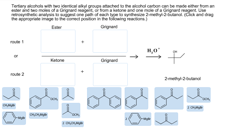 Solved Tertiary alcohols with two identical alkyl groups | Chegg.com