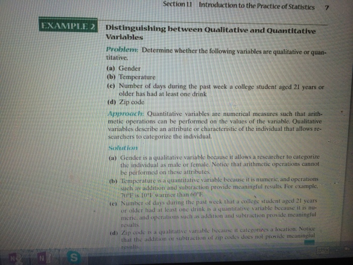 Determine whether the following variables are | Chegg.com