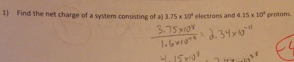 Solved Find the net charge of a system consisting of a) 3.75 | Chegg.com