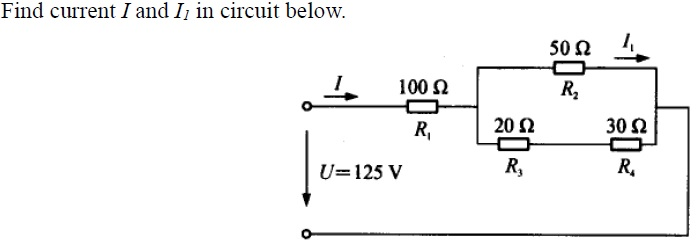 Solved Find current I and I_1 in circuit below. | Chegg.com