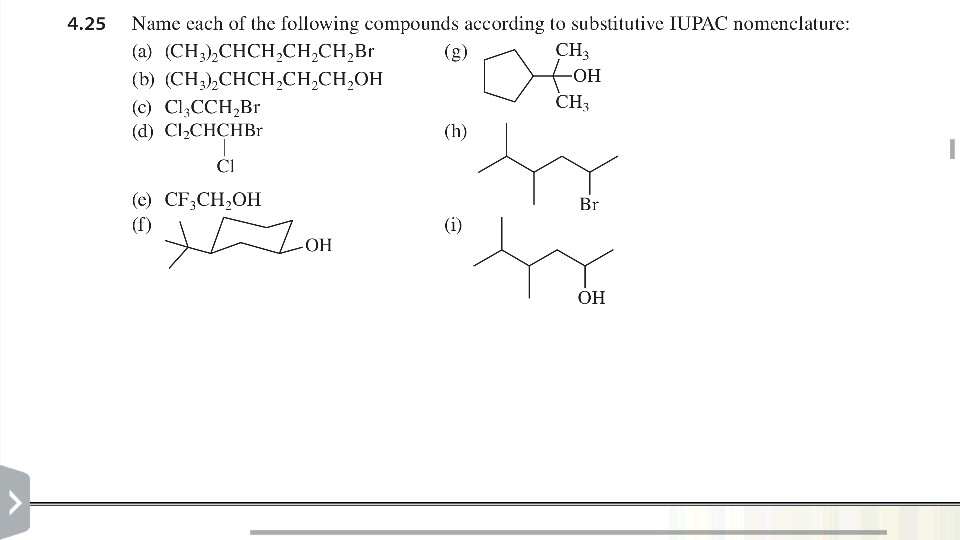 Solved Name each of the following compounds according to | Chegg.com
