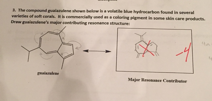 Solved The compound guaiazulene shown below is a volatile | Chegg.com