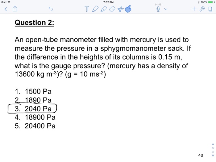 Solved An open-tube manometer filled with mercury is used to | Chegg.com