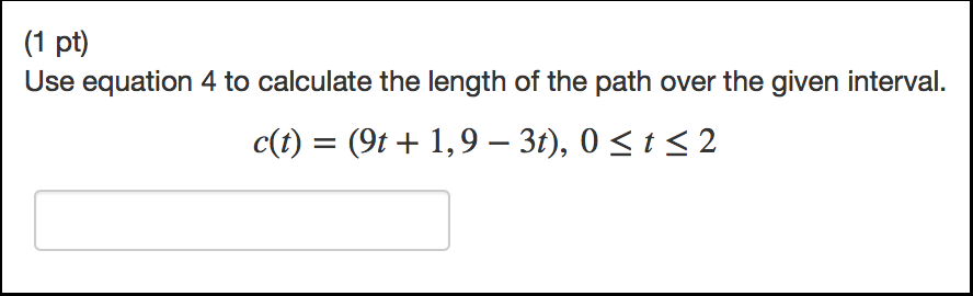 Solved Use equation 4 to calculate the length of the path | Chegg.com
