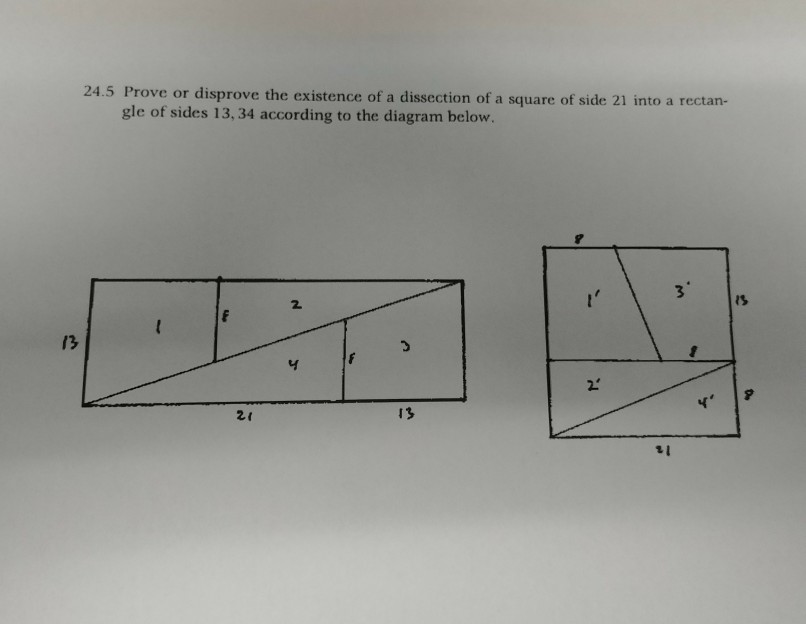 Solved 24.5 Prove or disprove the existence of a dissection | Chegg.com