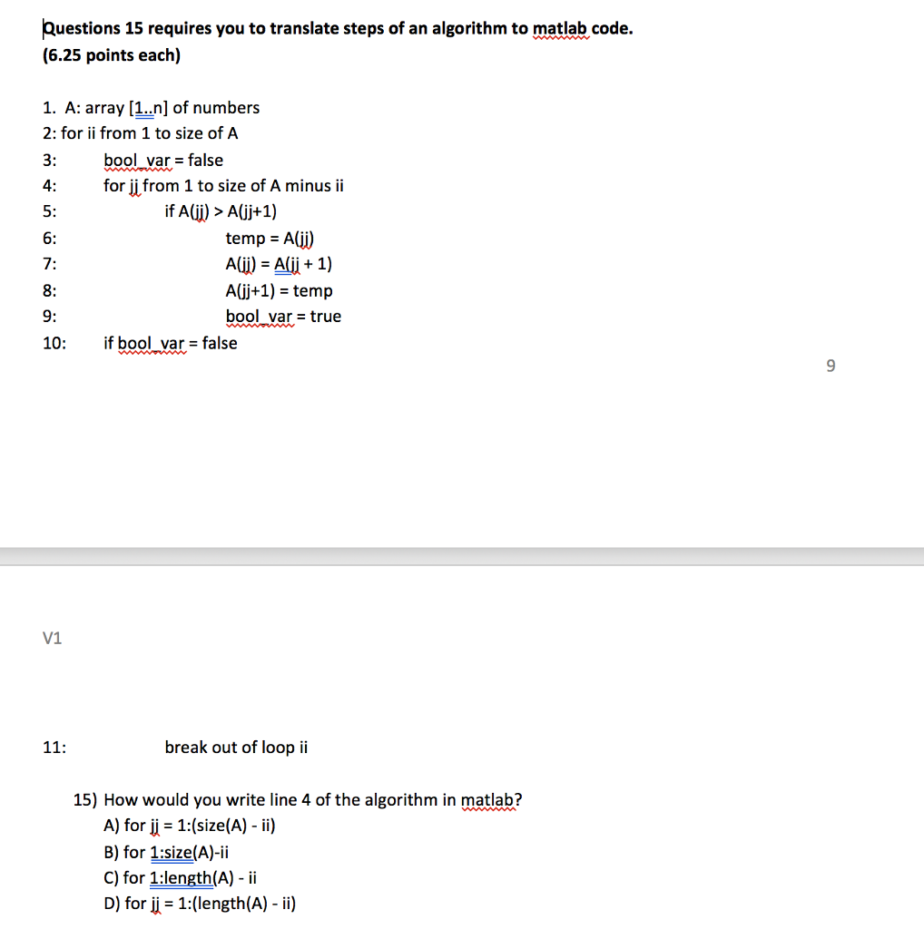 Solved Questions 15 requires you to translate steps of an | Chegg.com