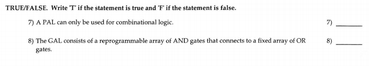 Solved Write T if the statement is true and F" if the | Chegg.com