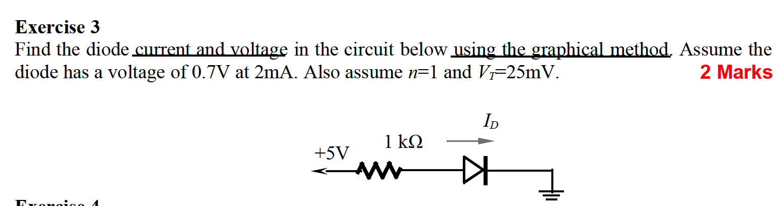 Solved Find the diode current and voltage in the circuit | Chegg.com