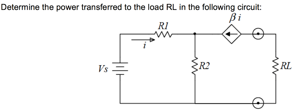 Solved Determine the power transferred to the load RL in the | Chegg.com