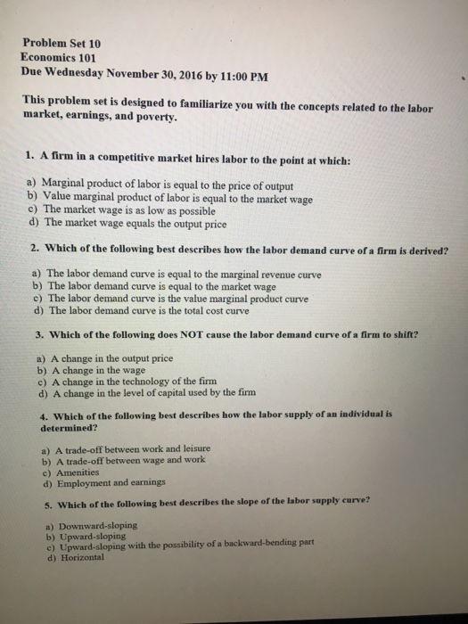 Solved This problem set is designed to familiarize you with | Chegg.com