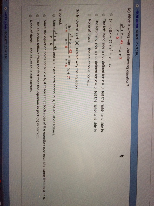 Solved (a) What is wrong with the following equation? x^2 + | Chegg.com