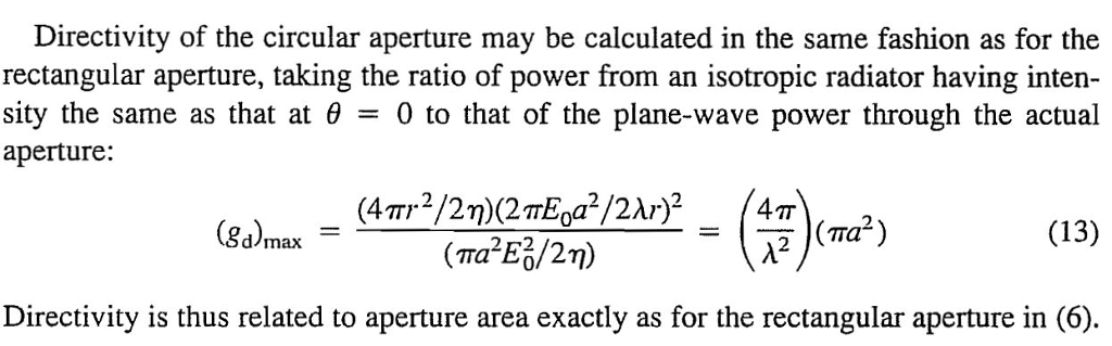 For the circular aperture with uniform illumination, | Chegg.com