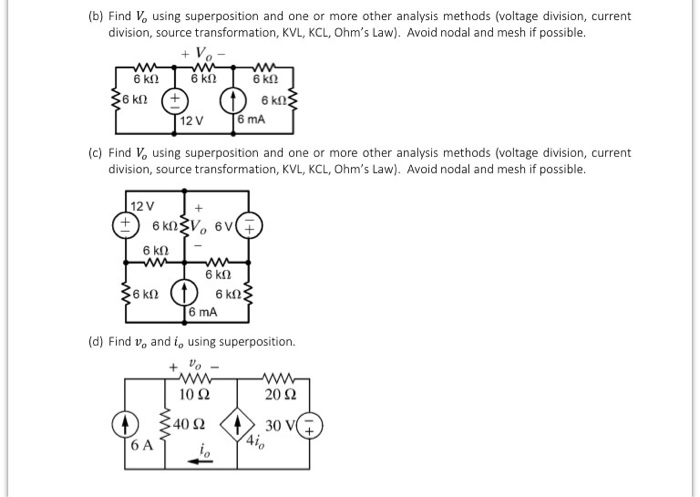 Solved 1 Sources Transformations A Find Vo Using One Or 
