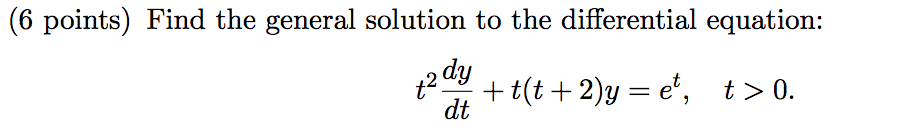 Solved Find the general solution to the differential | Chegg.com