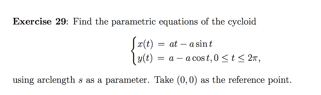 Solved Exercise 29: Find the parametric equations of the | Chegg.com