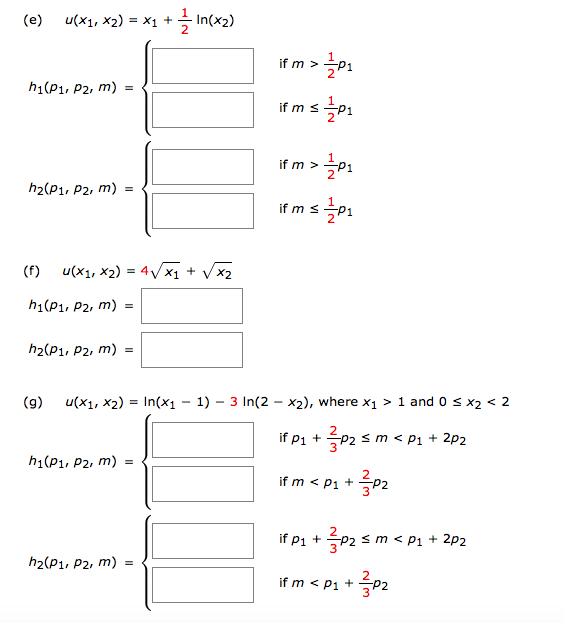 Solved Q) For each of the following utility functions, | Chegg.com