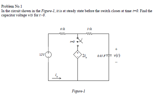 Solved In the circuit shown in the Figure-1, it is at steady | Chegg.com