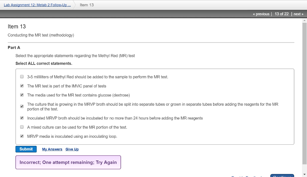 Solved Lab Assian ment 12: Metab 2 Follow-Up Item 13 x | Chegg.com