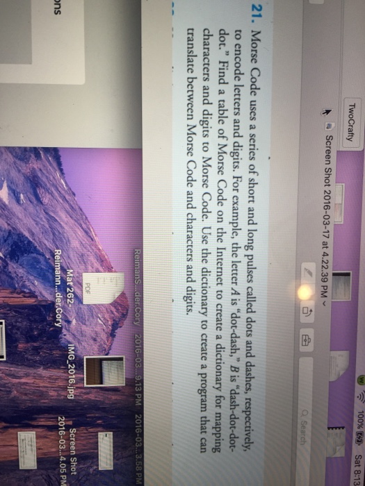 Solved Morse Code uses a series of short and long pulses | Chegg.com