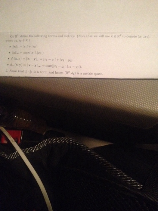 Solved On R^2, define the following norms and metrics. (Note | Chegg.com